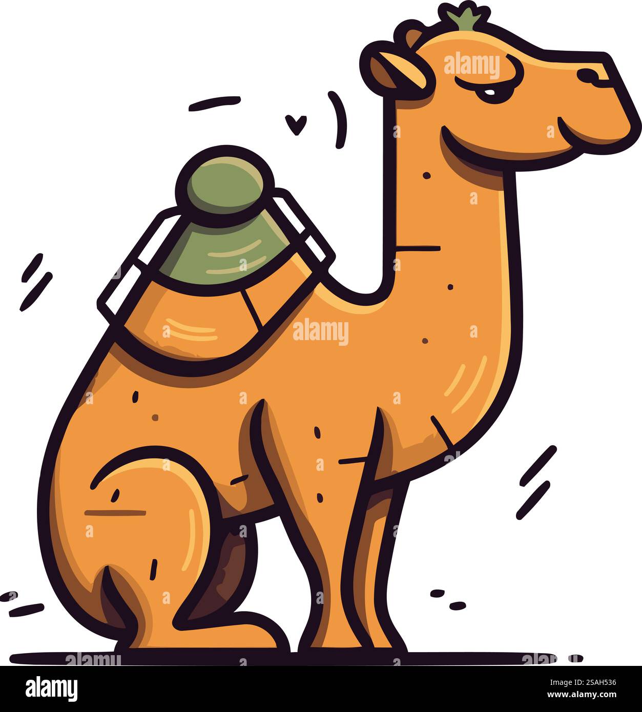 Cute camel. Vector illustration in cartoon style. Isolated on white ...