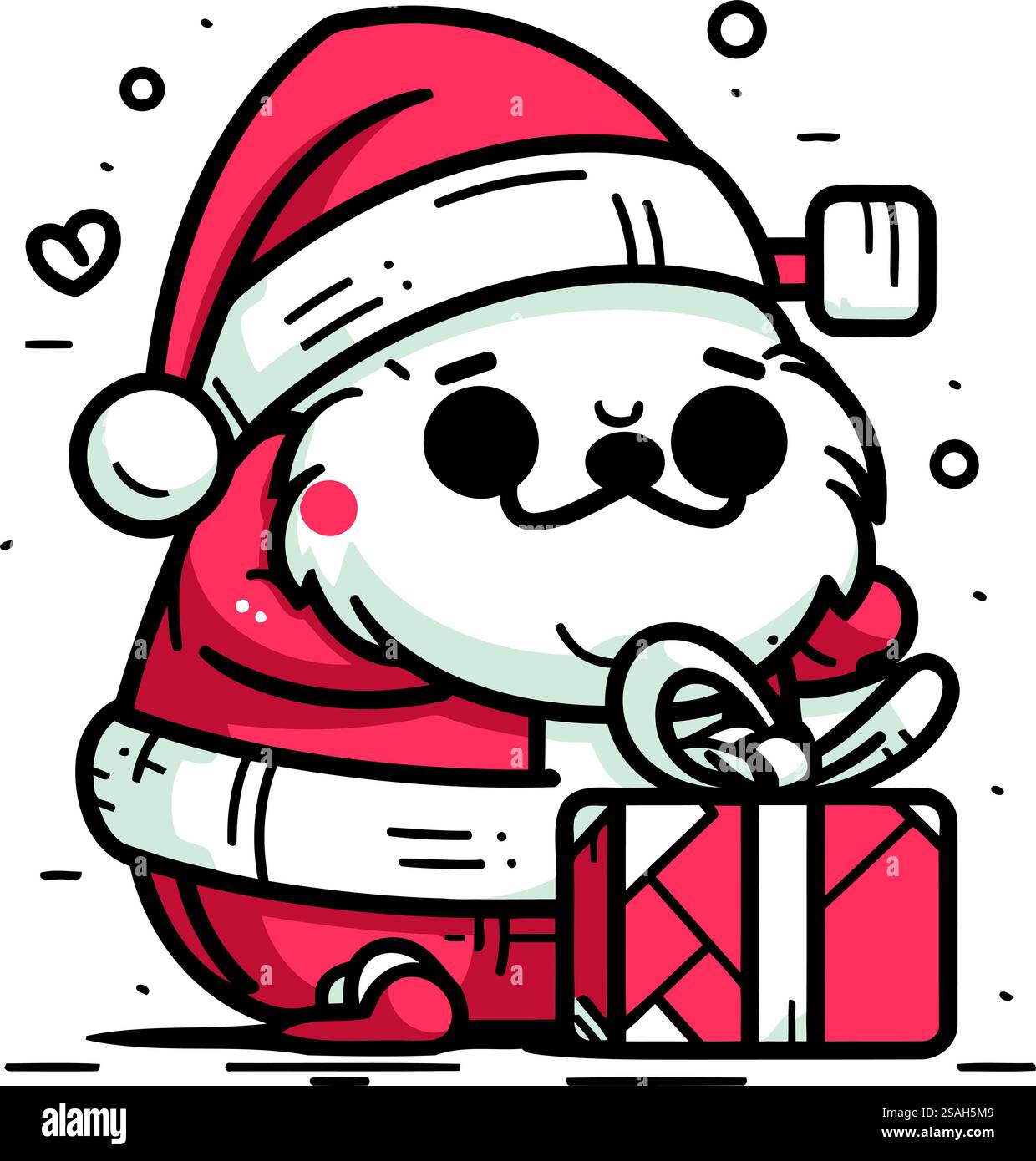 Cute kawaii christmas santa Stock Vector Images - Alamy