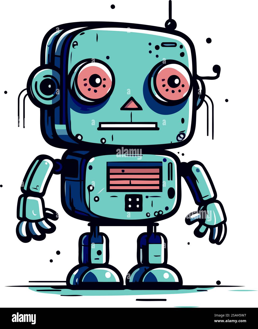 Cute robot cartoon vector illustration. Cute robot vector illustration ...