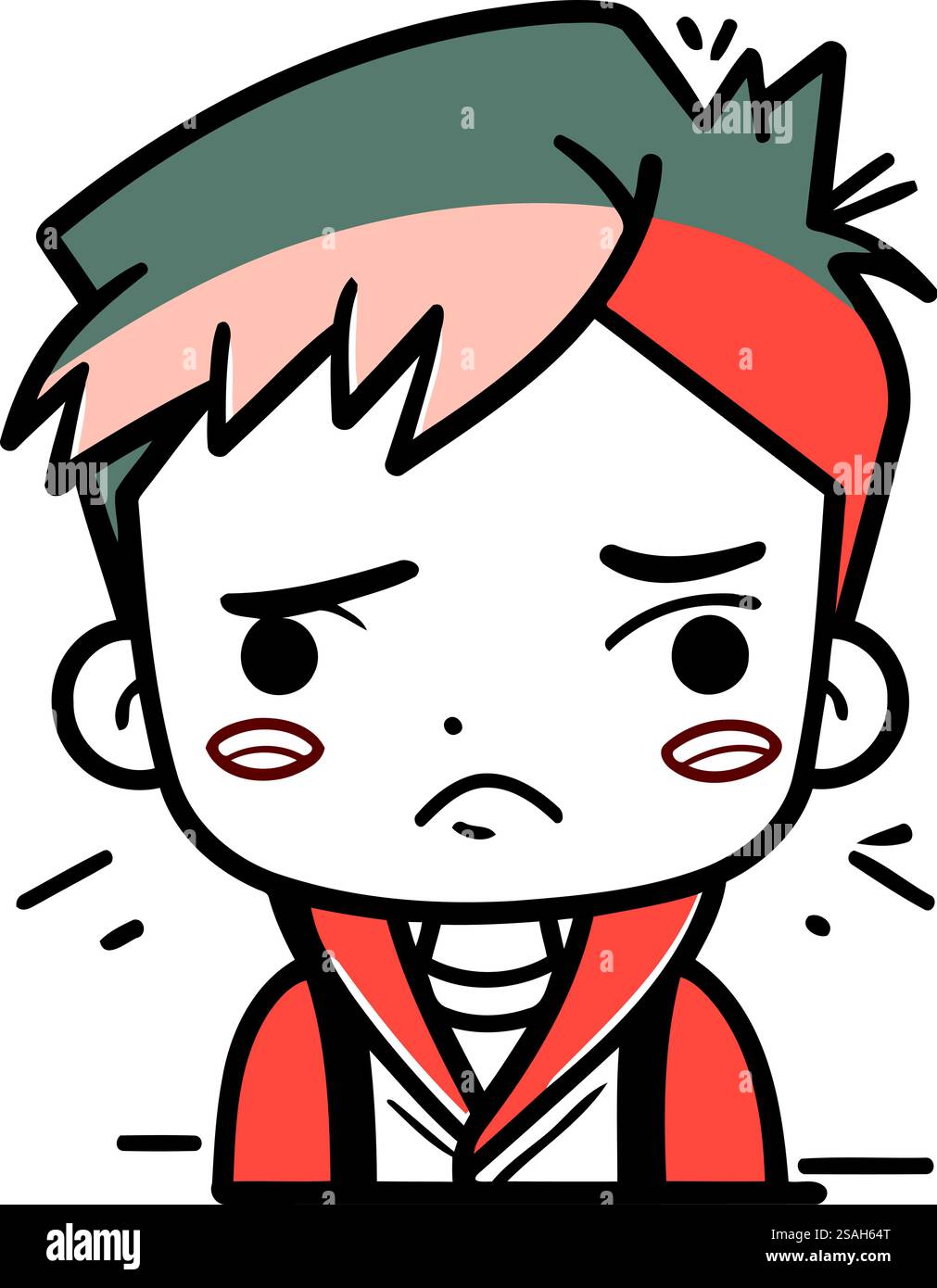 Cute boy anger Stock Vector Images - Alamy