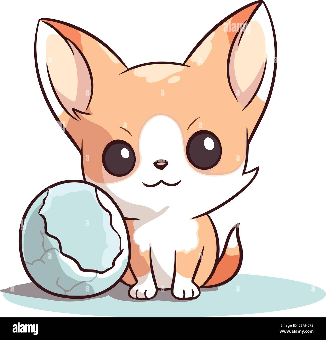 Little cute corgi dog Stock Vector Images - Alamy