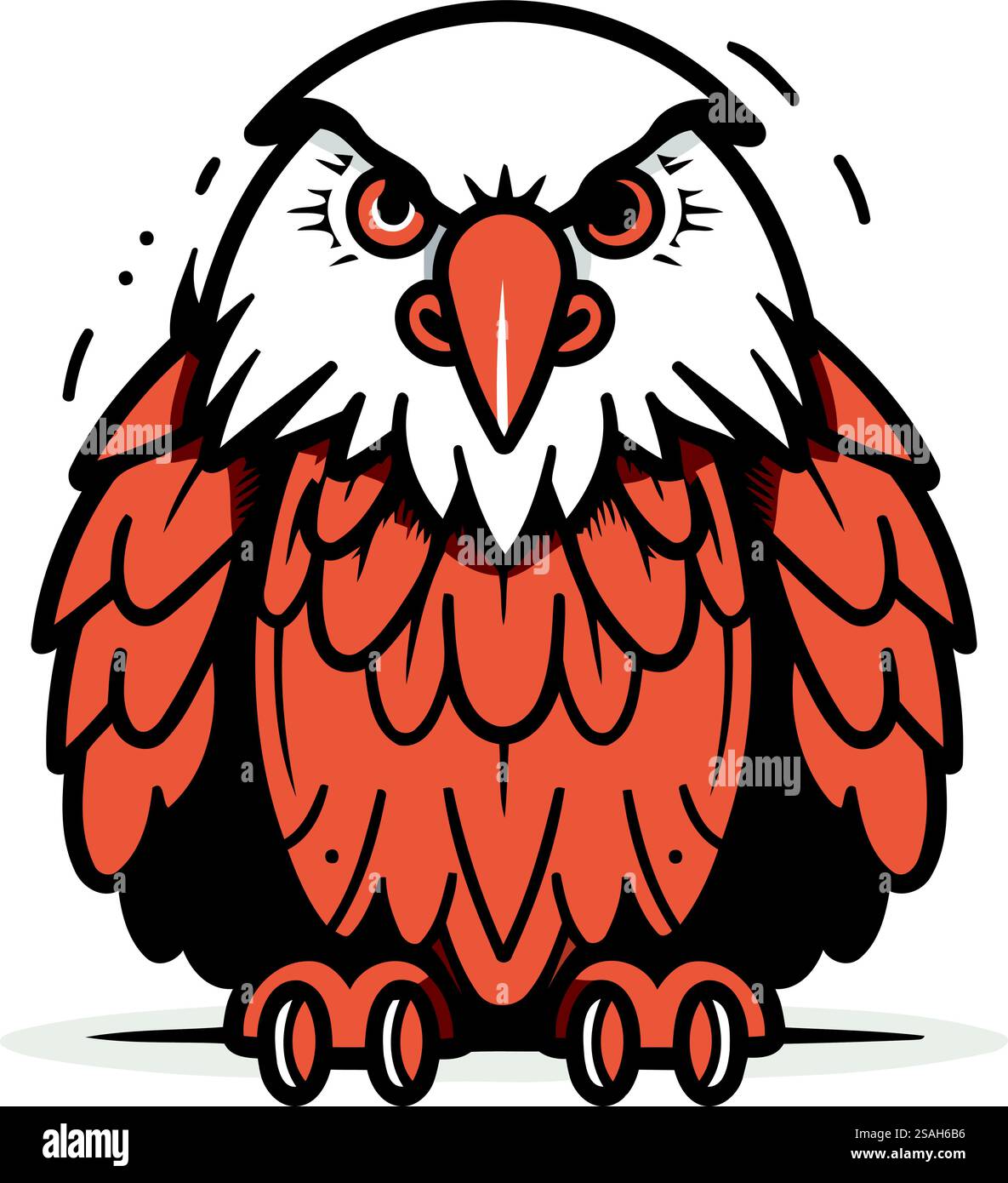 Eagle vector illustration. Cartoon style. Isolated on white background ...