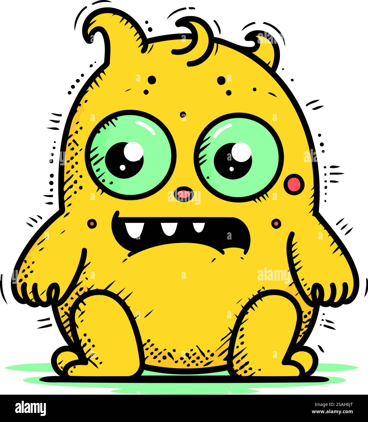 Cute monster. Cartoon vector illustration. Isolated on white background ...