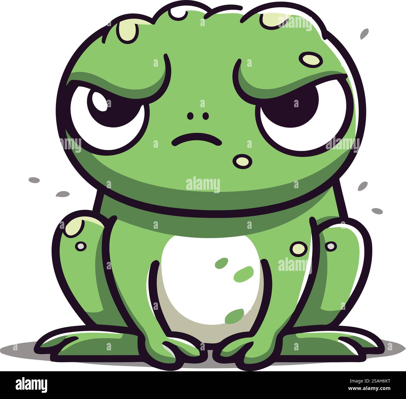 Frog cartoon character isolated on a white background. Vector ...