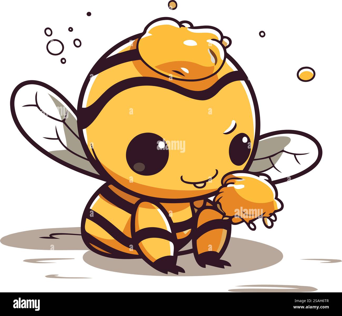 Honey bee icon on Stock Vector Images - Alamy