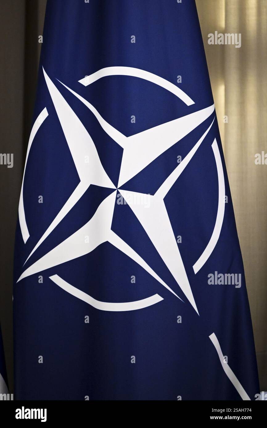 Helsinki, Finland. 30th Jan, 2025. Nato flag at the Nordic Defence ...