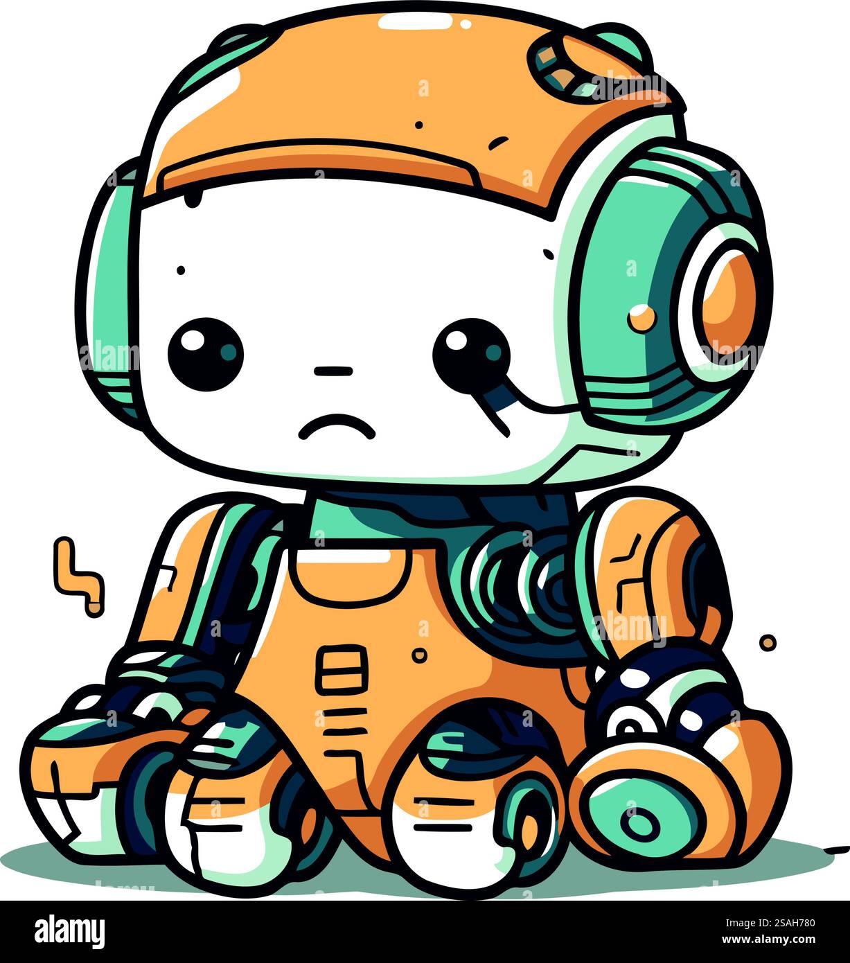 Cute cartoon robot. Vector illustration of a cute robot character Stock ...