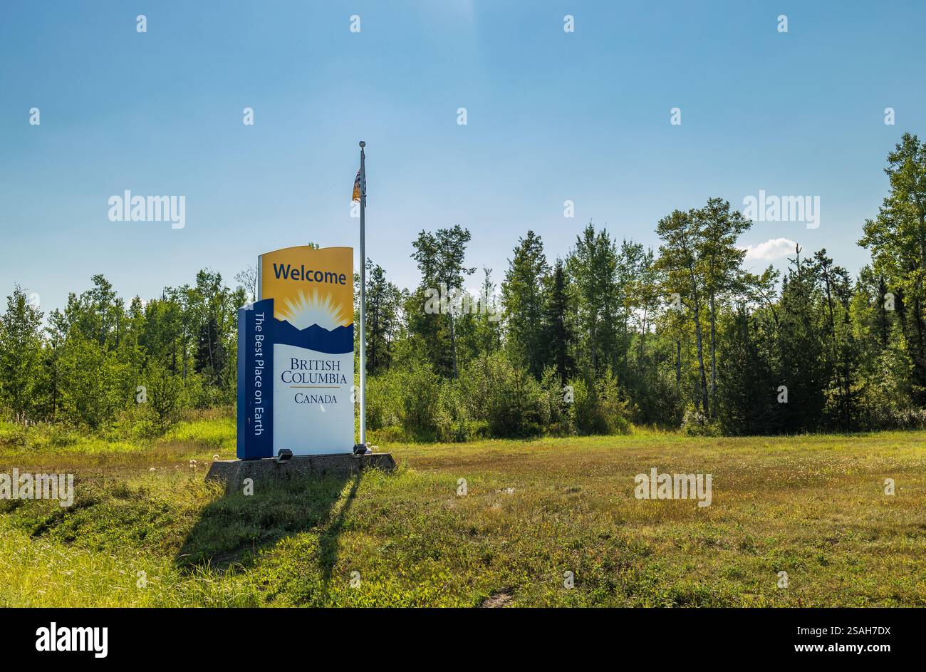 British Columbia, Canada - August 25,2022: Welcome sign for British ...