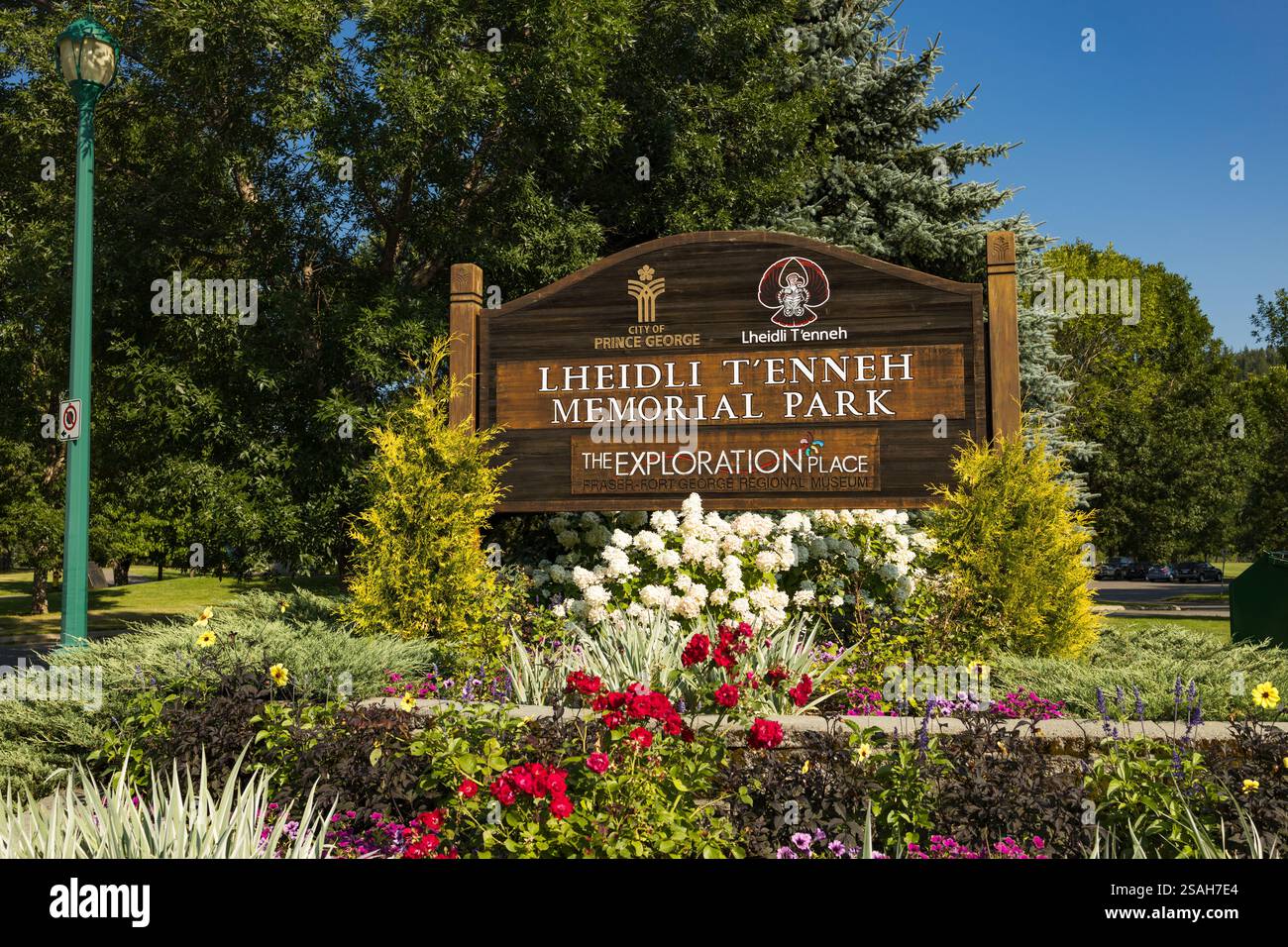 Prince george, Canada - August 25,2022: Wooden entrance sign for ...
