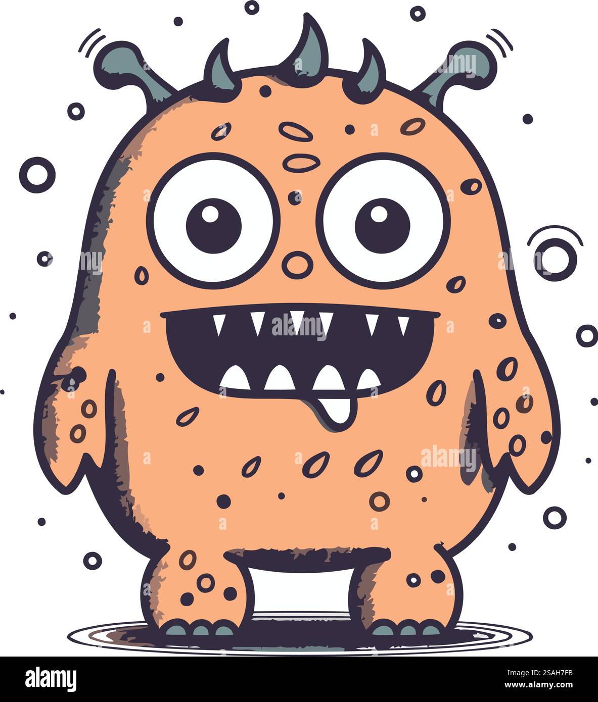 Funny monster. Vector illustration in cartoon style. Isolated on white ...