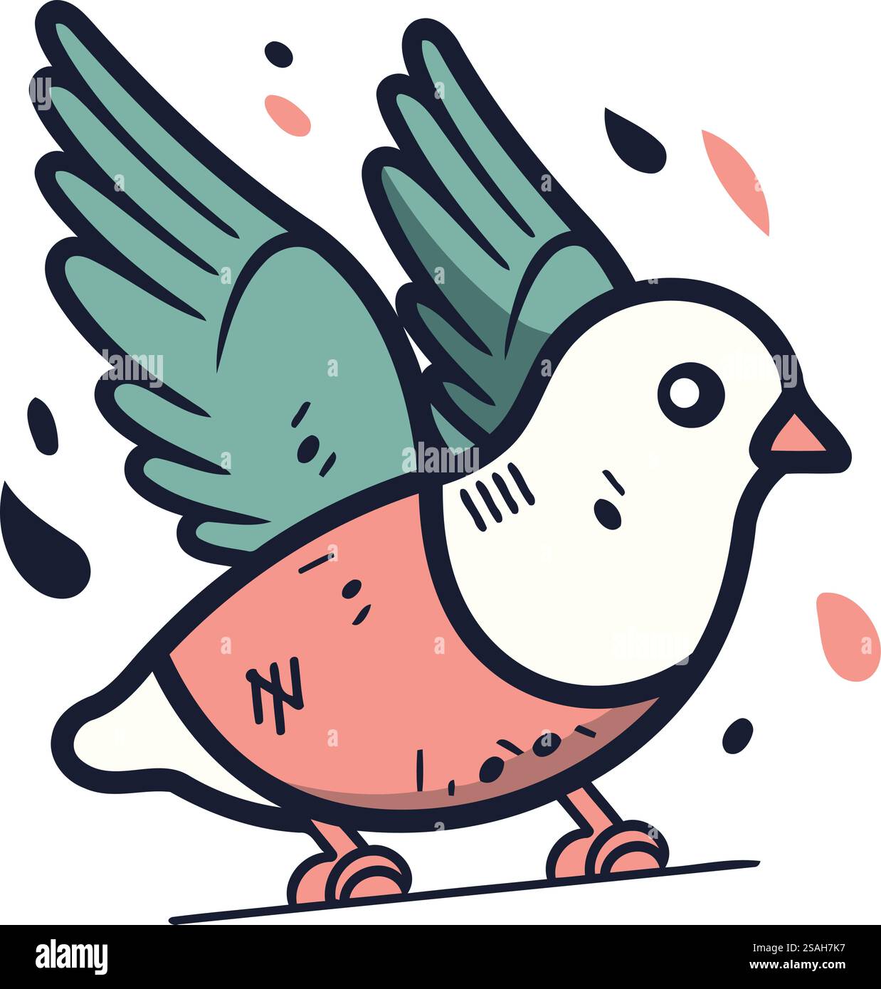 Vector line art bird Stock Vector Images - Alamy