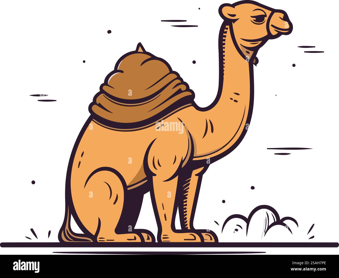 Camel. Vector illustration. Isolated on a white background Stock Vector ...