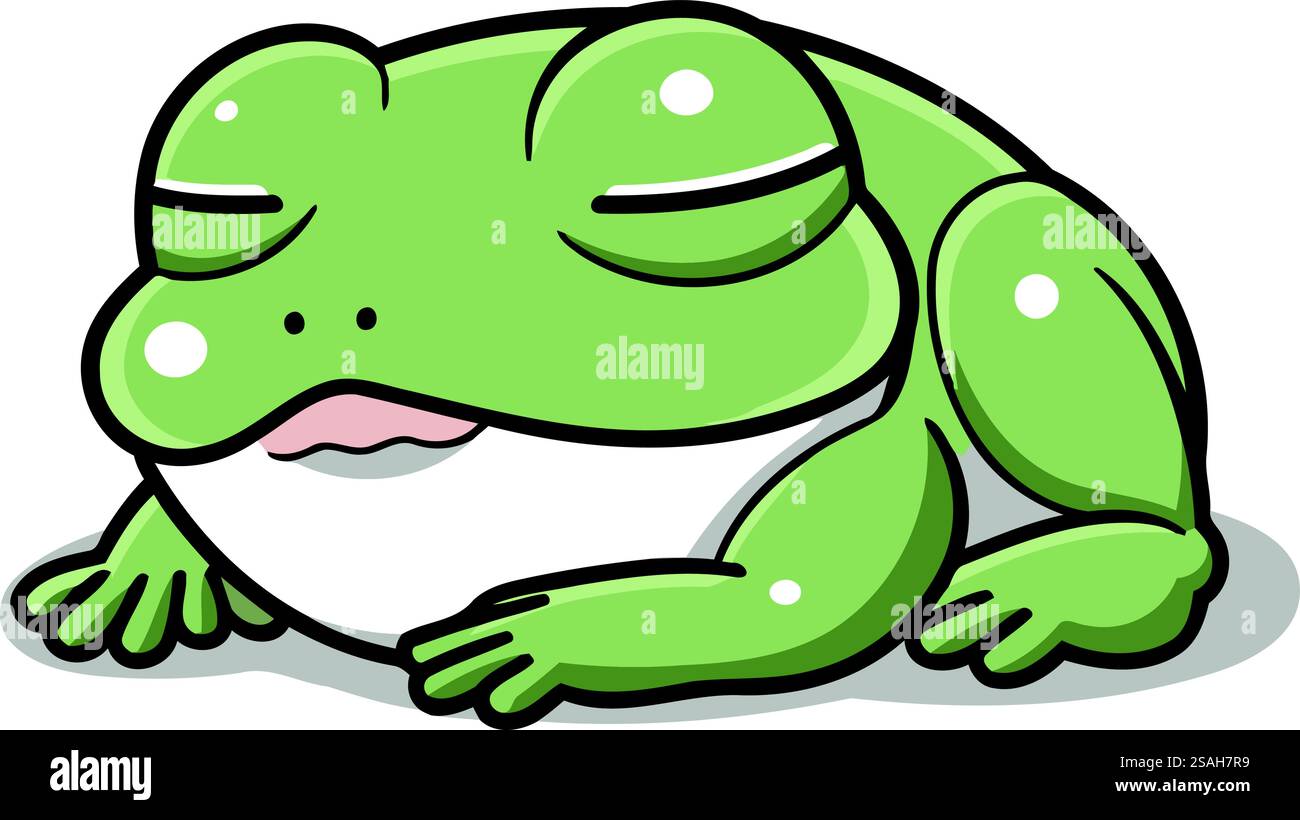 Frog character cartoon isolated on the white background vector ...