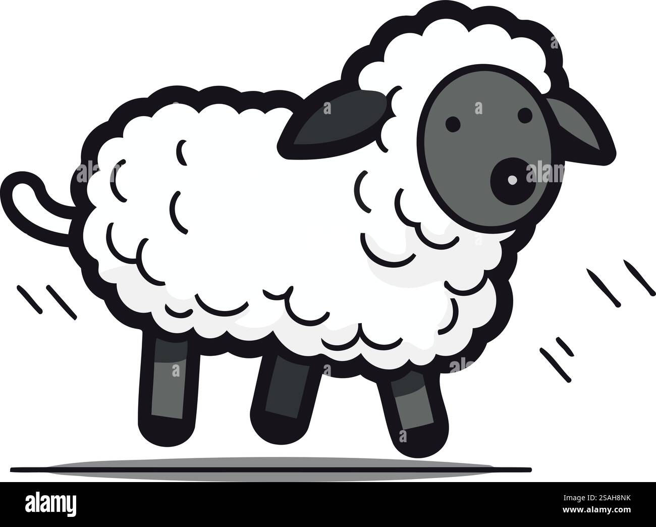 Sheep doodle. Vector illustration isolated on white background Stock ...