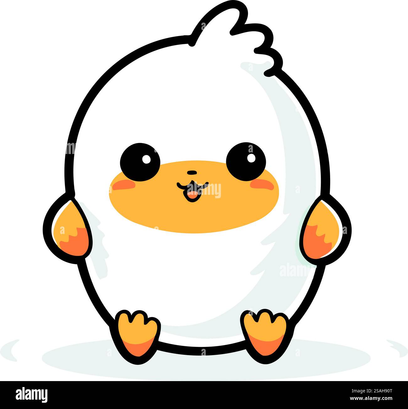 Cute chicken cartoon character on white background. Cute cartoon ...