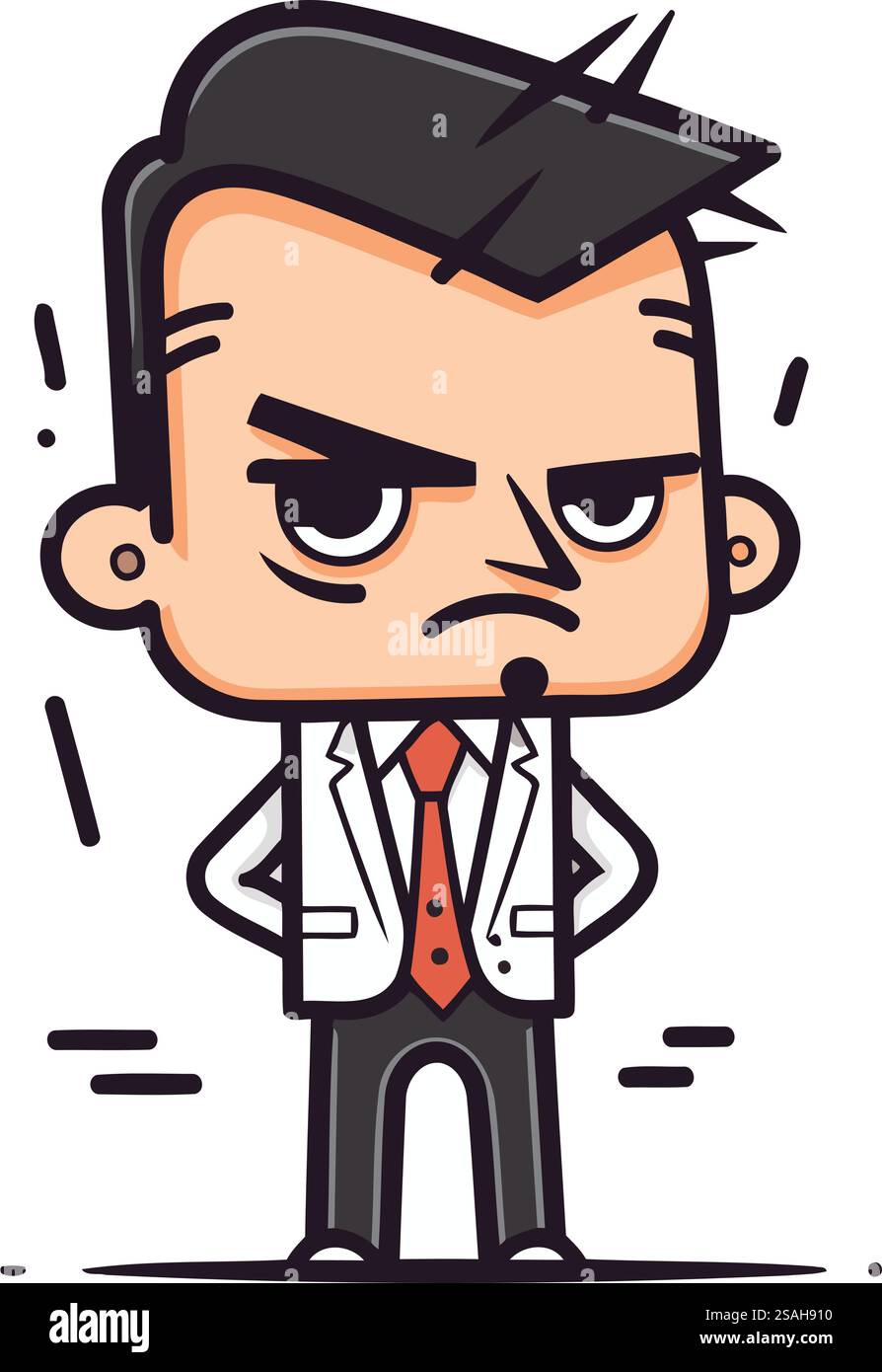 Angry Businessman Cartoon Vector Illustration Stock Vector Image & Art ...