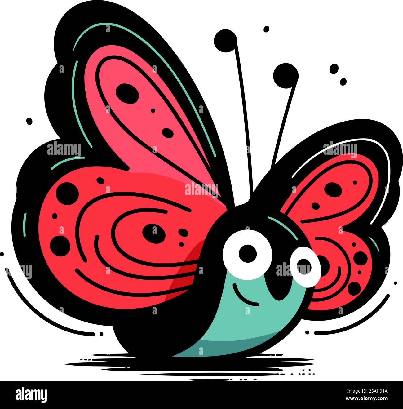 Butterfly icon. Vector illustration of a butterfly in cartoon style ...