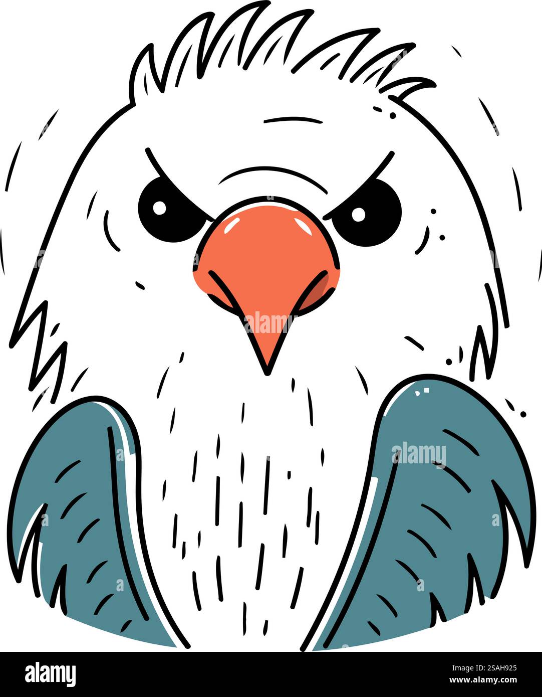 Cute hand drawn doodle sketch of an eagle. Vector illustration Stock ...