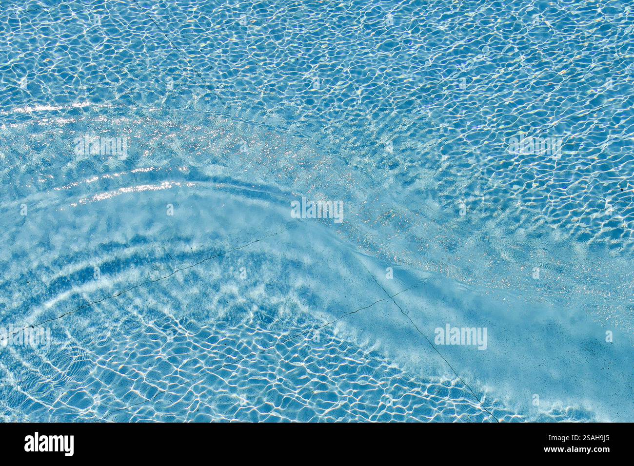 Wavy water on swimming Pool with crystal clean water Stock Photo - Alamy