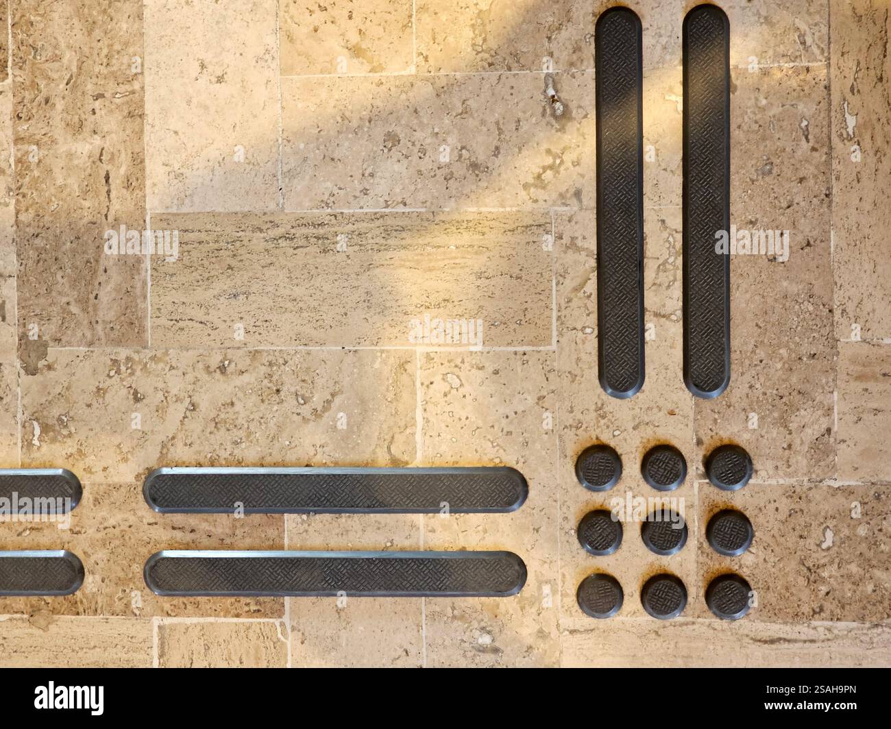Path for blind or low vision with a textured podotactile surface, so ...