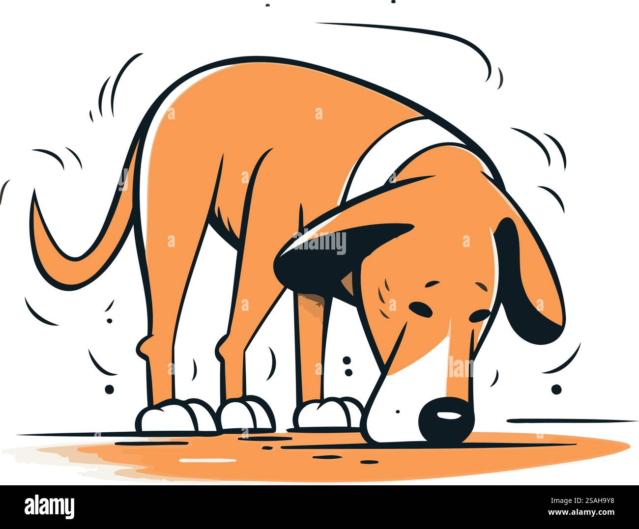 Dog and ball isolated Stock Vector Images - Alamy