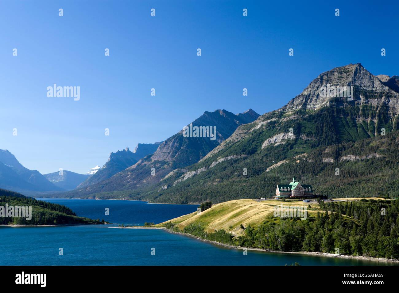 Waterton Lakes National Park is in southern Alberta, Canada, bordering ...