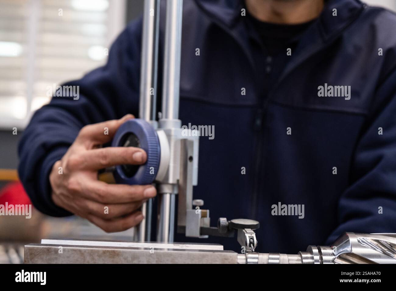 Professional quality control inspector conduct safety inspection on ...