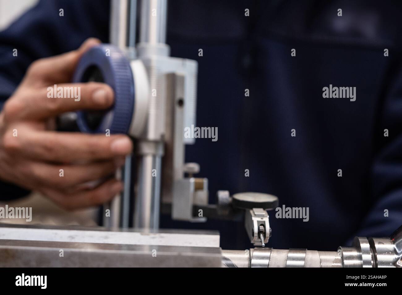 Professional quality control inspector conduct safety inspection on ...