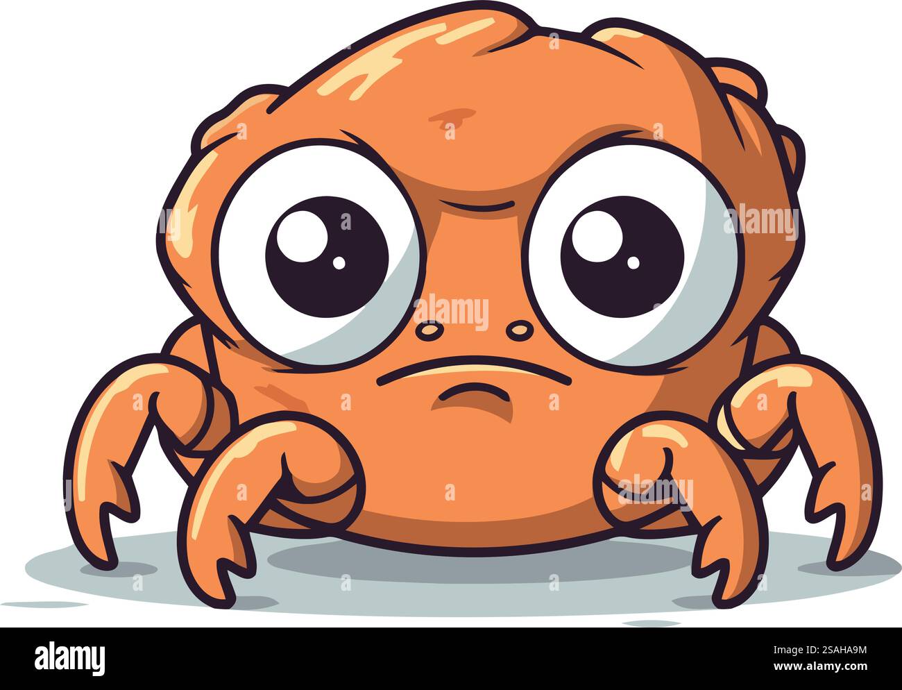 Crab cartoon character isolated on white background. Vector ...