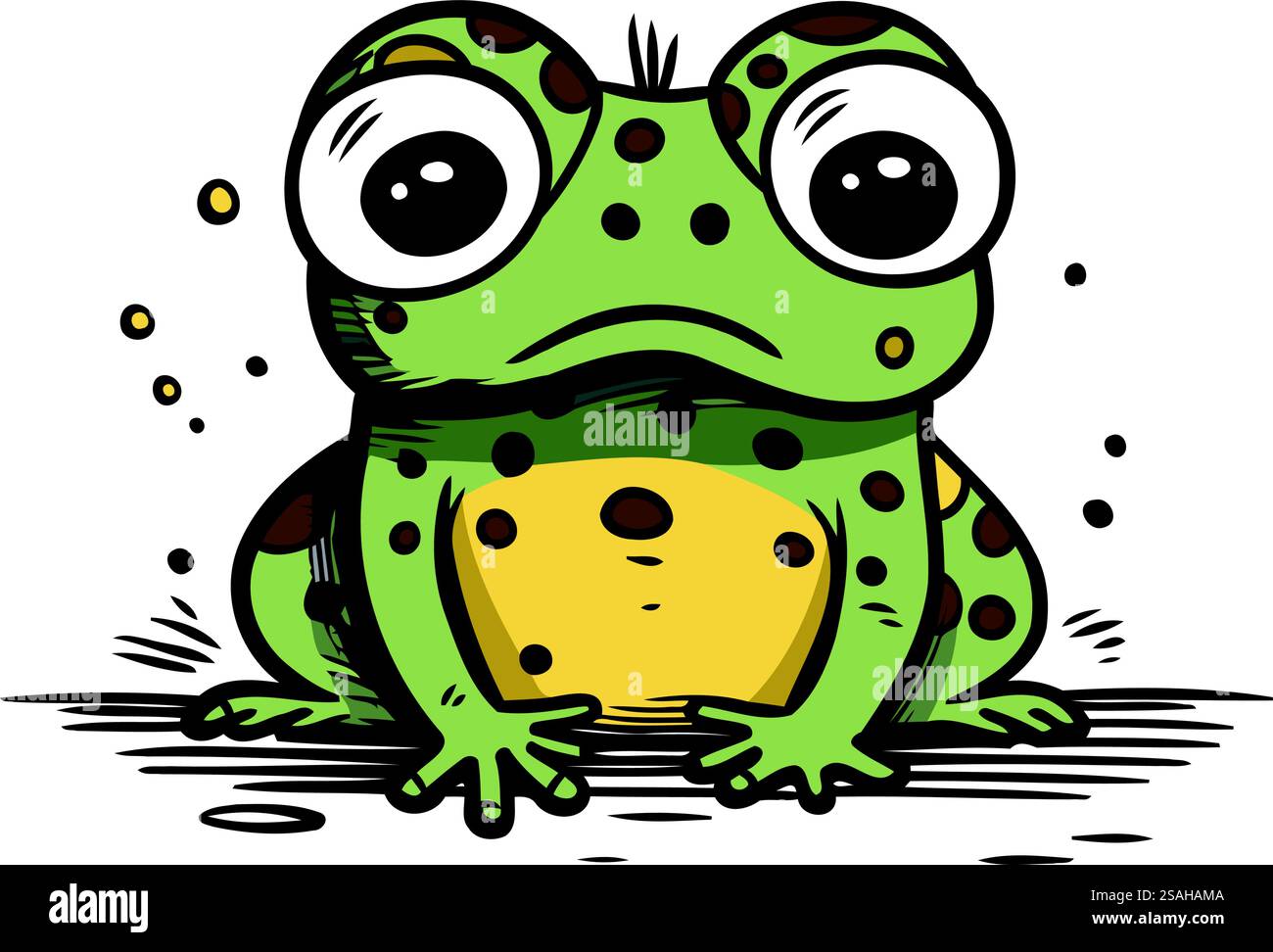 Cute frog. Vector illustration. Isolated on white background Stock ...