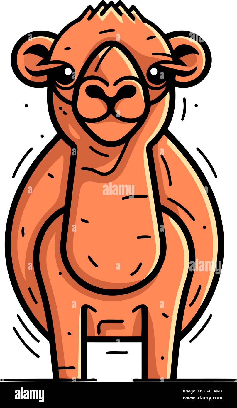 Camel. Vector illustration in cartoon style. Isolated on white ...
