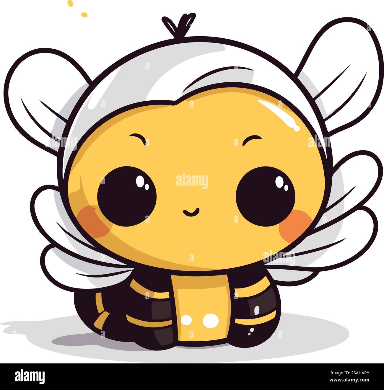 Cute cartoon bee. Vector illustration of a cute little bee Stock Vector ...