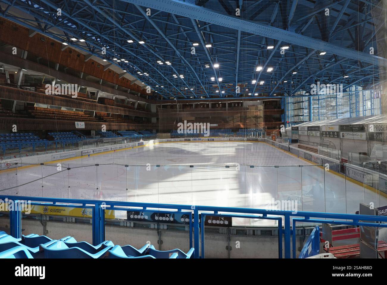 A view of the Stadio Olimpico del Ghiaccio, which will be called ...