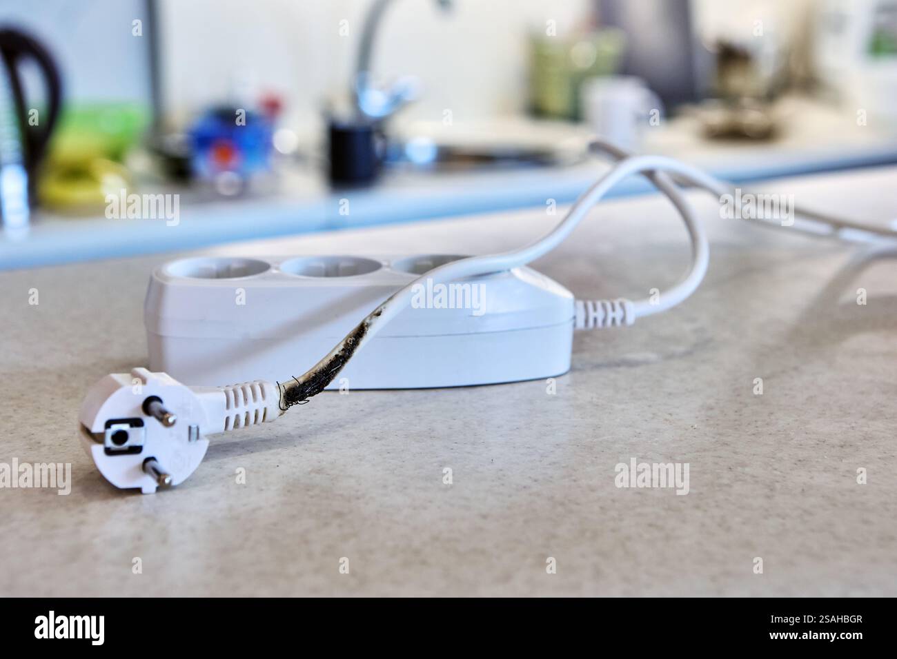 Circuit overload with appliances, electrical wiring will become hot and ...