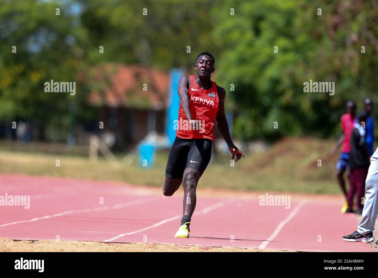 NAIROBI, KENYA - JANUARY 29: Samson Ojuka in action during National ...