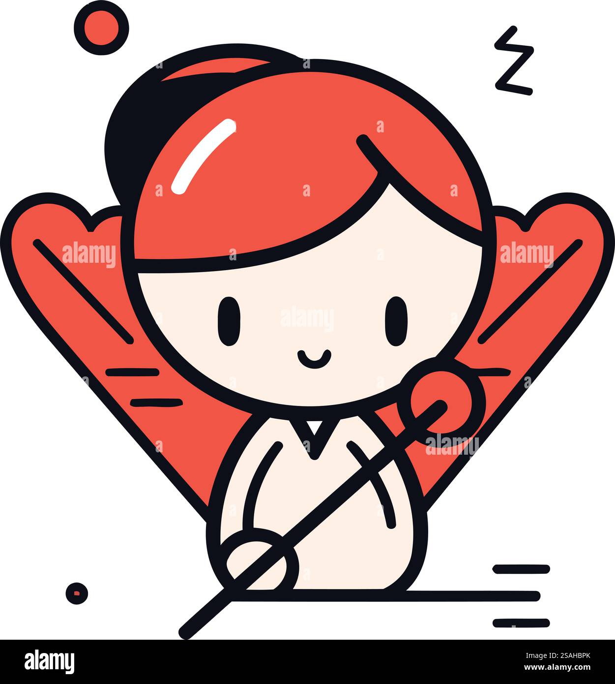 Sleeping boy icon. Simple illustration of sleeping boy vector icon for ...