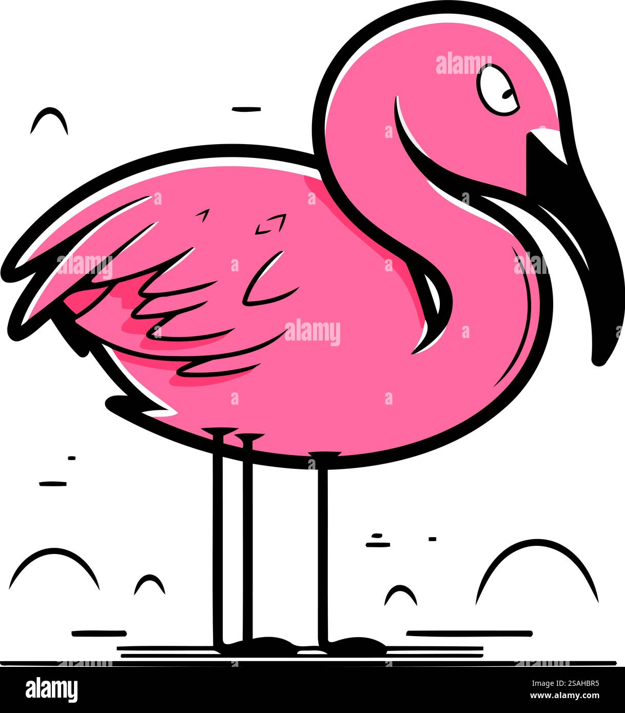 Flamingo. Vector illustration. Isolated on white background Stock ...