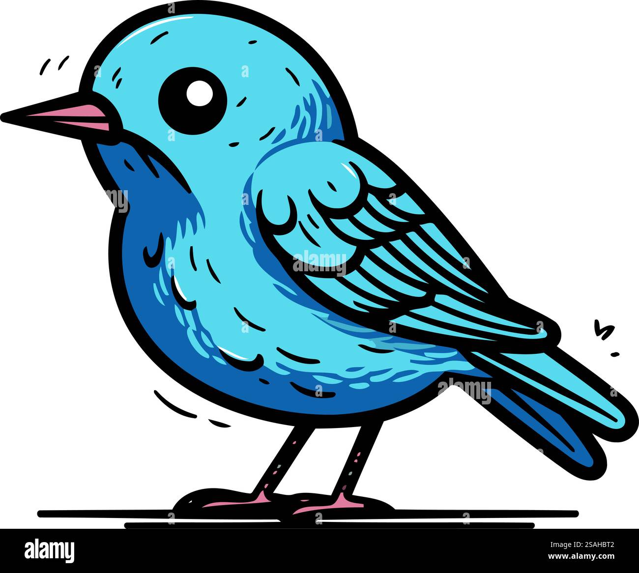 Hand drawn blue doodle Stock Vector Images - Alamy