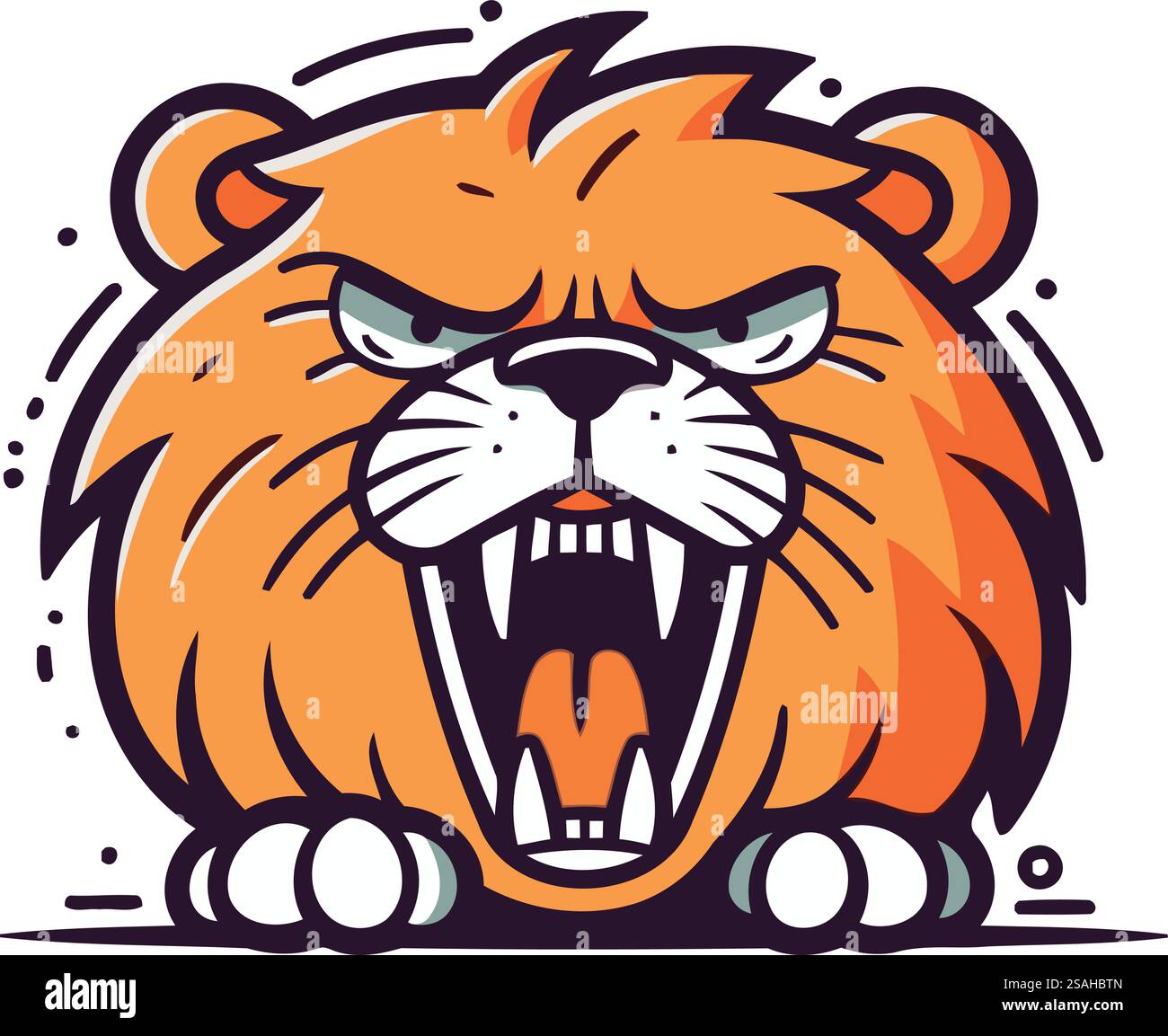 Angry beaver head mascot. Vector illustration isolated on white ...