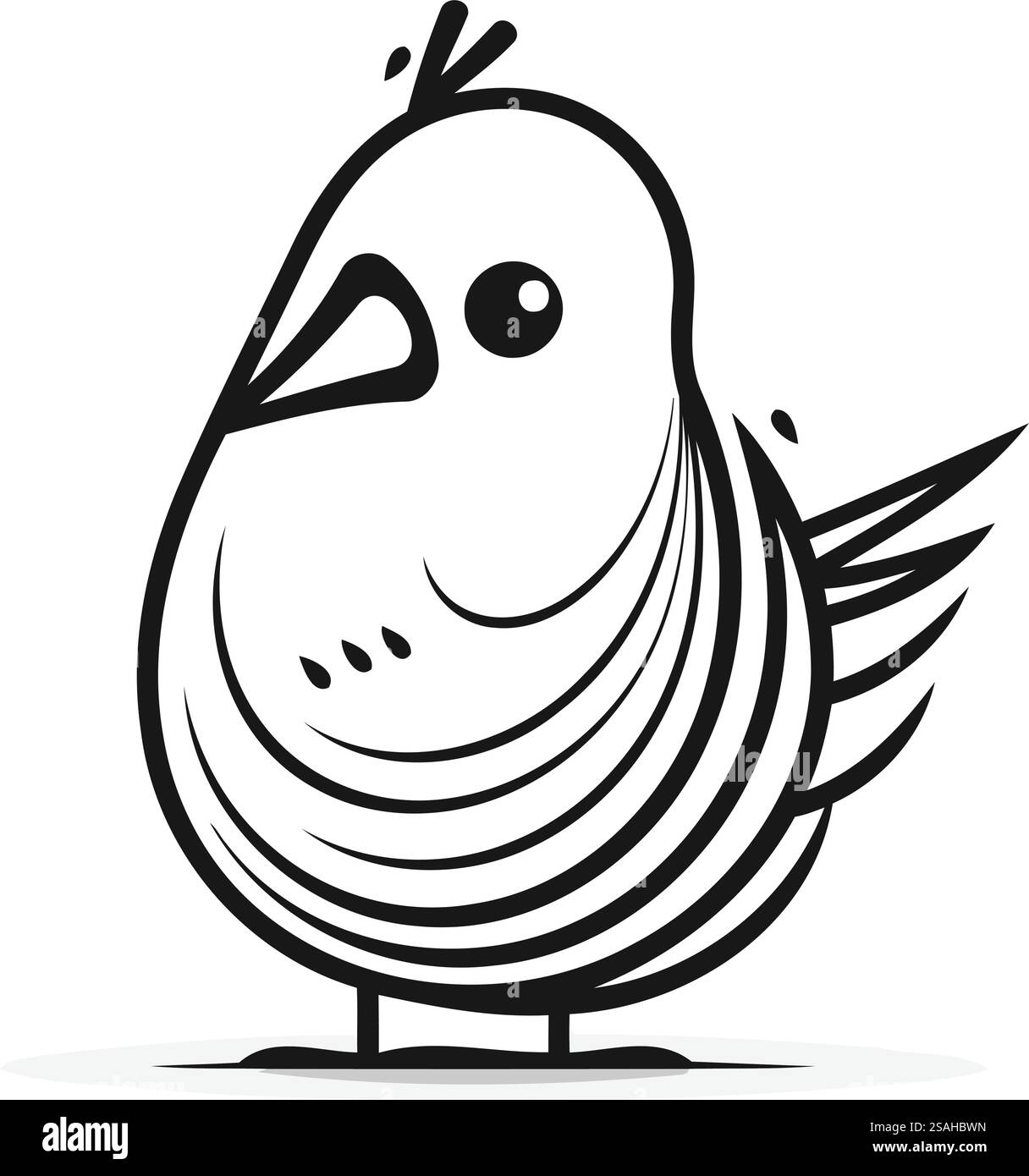 Cute hand drawn doodle chicken isolated on white background. Vector ...