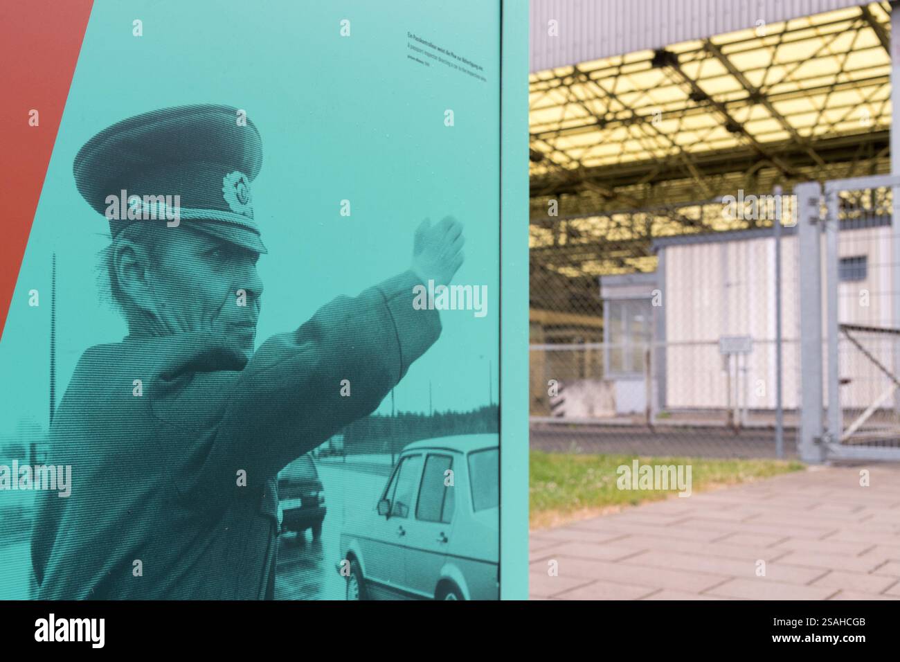 Former control point and passport control booths of ...