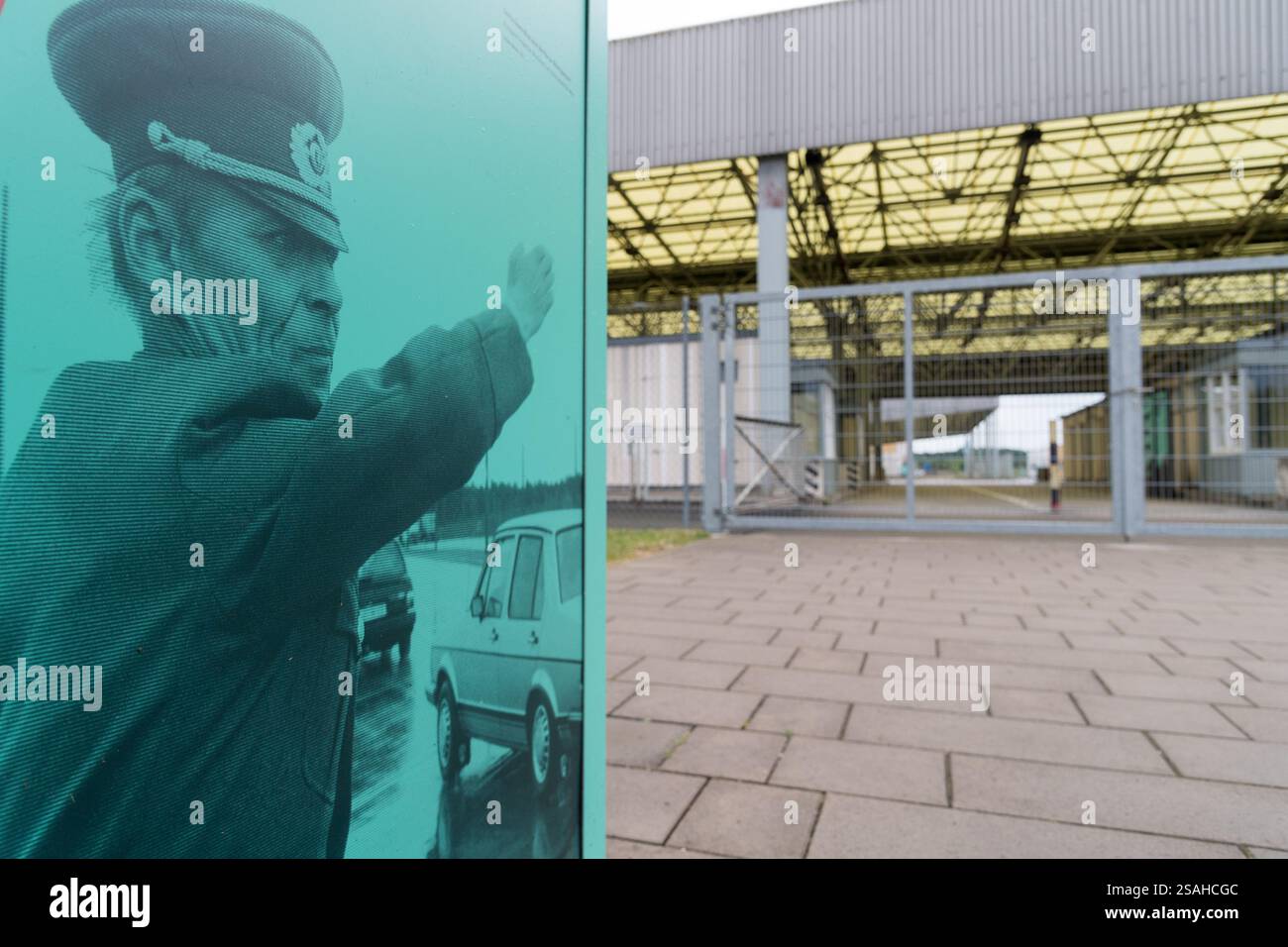 Former control point and passport control booths of ...