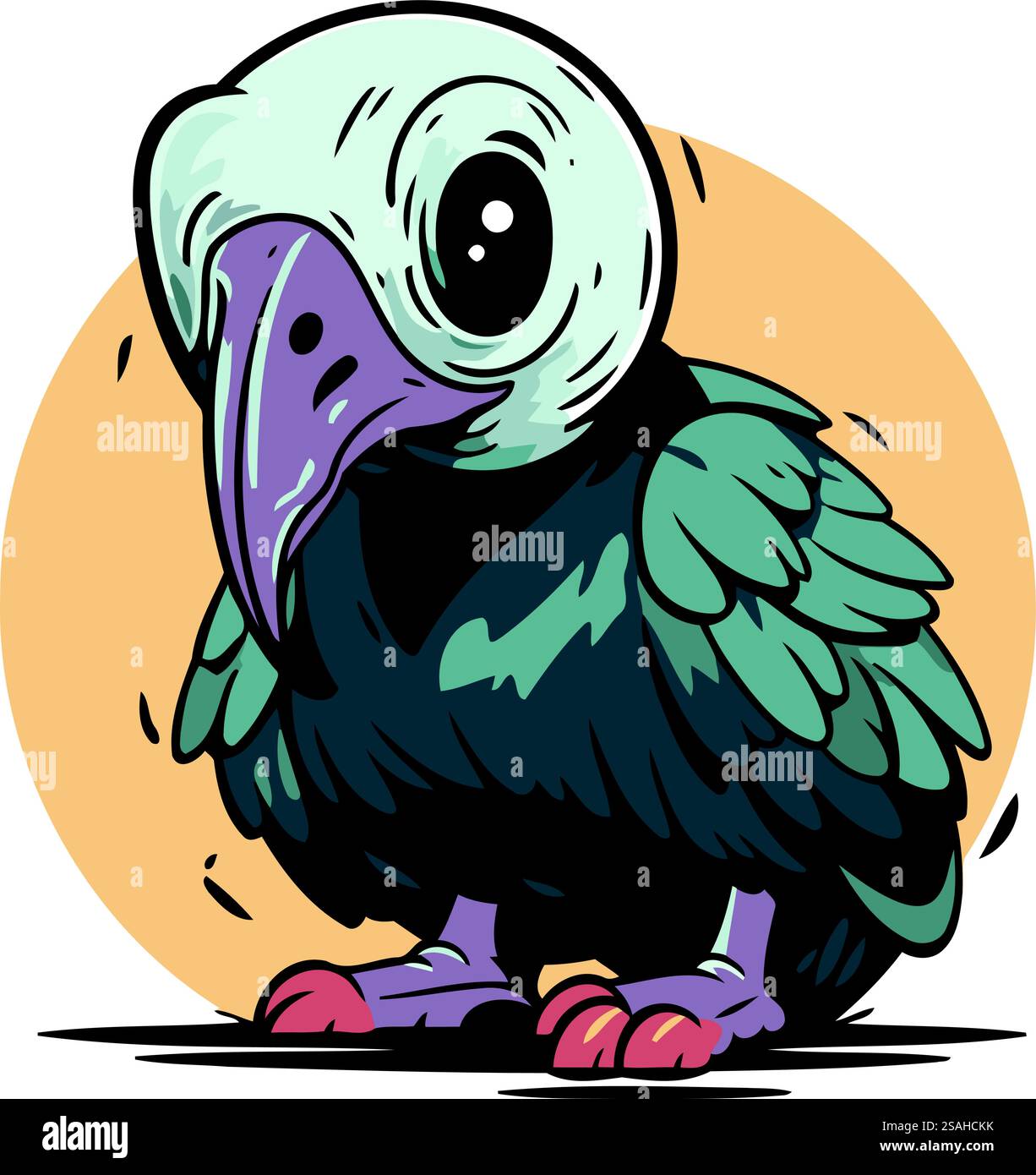 Illustration of a blue parrot on a white background. vector ...