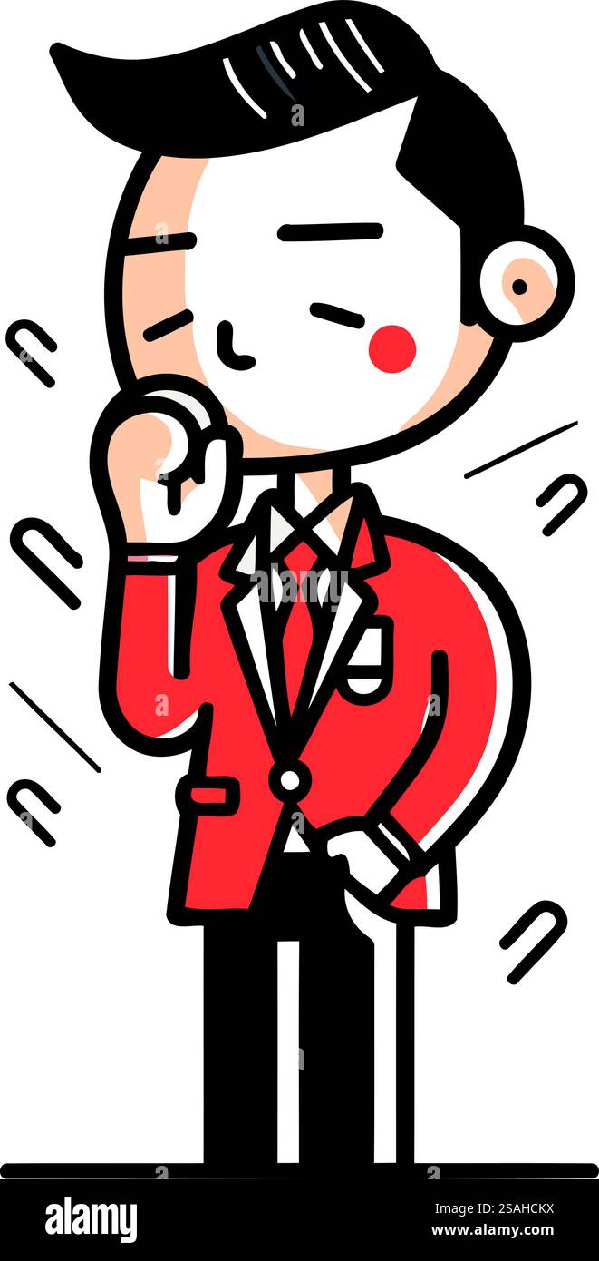 People on red line Stock Vector Images - Alamy