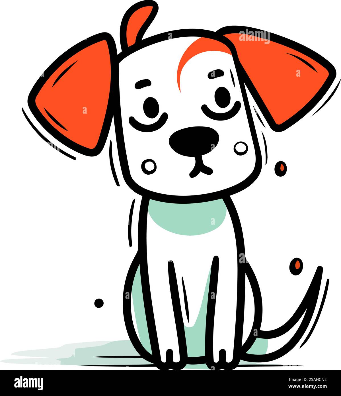 Dog cartoon drawing sitting vector hi-res stock photography and images ...
