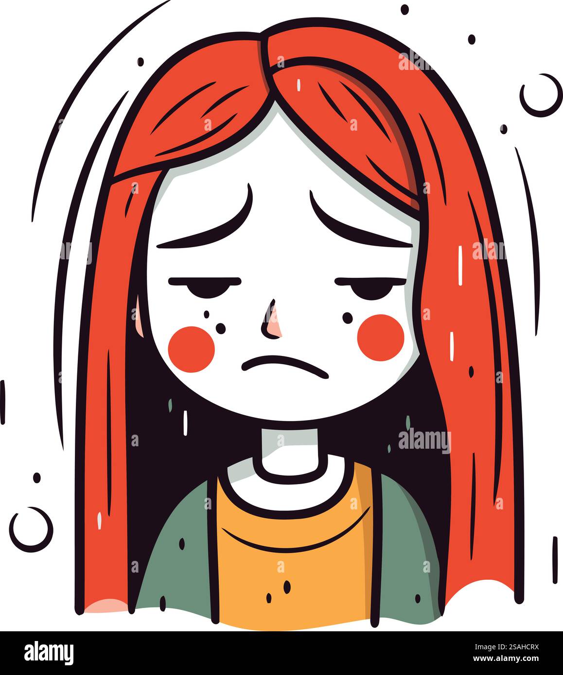 Sad red hair Cut Out Stock Images & Pictures - Alamy