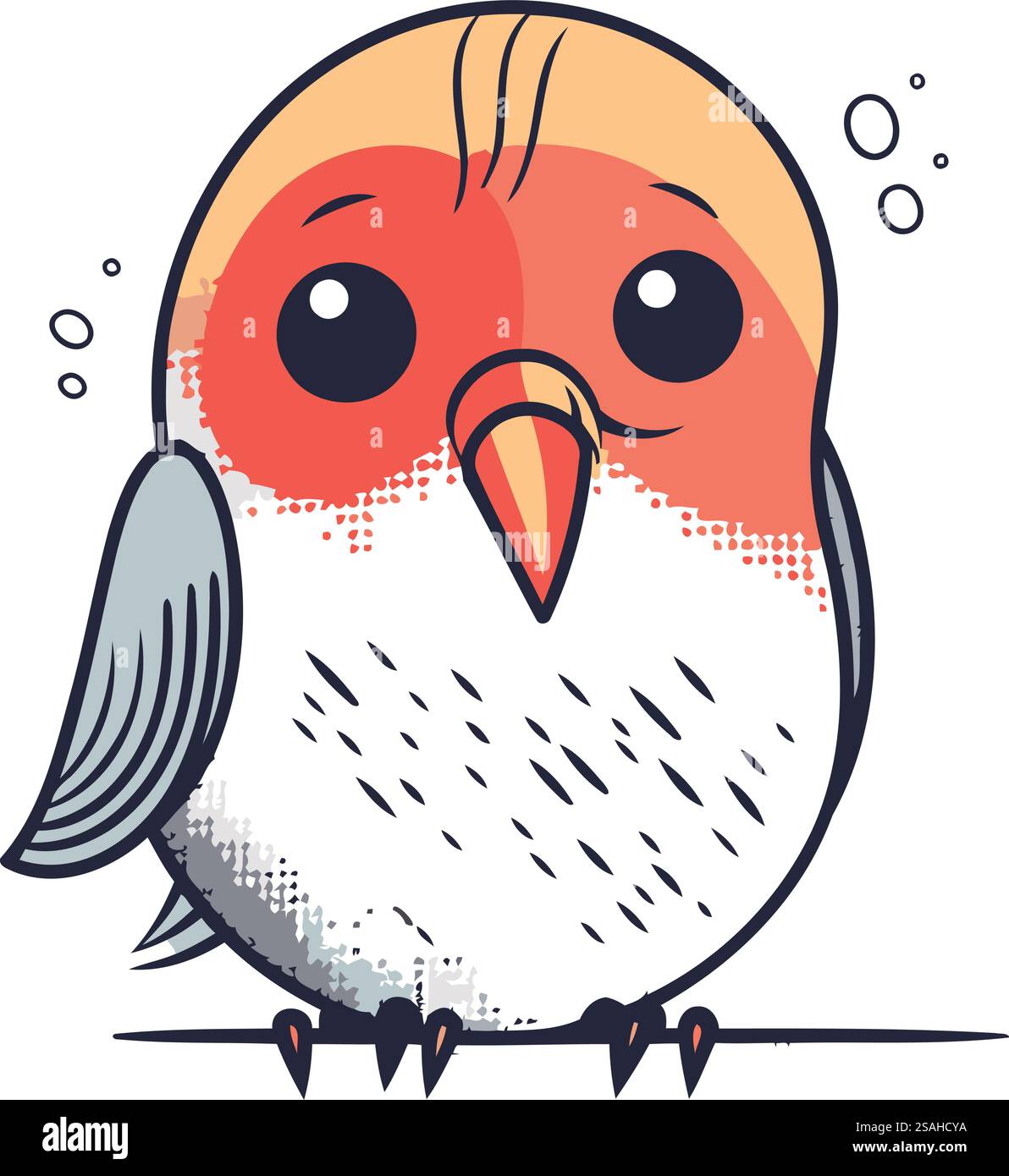 Cute cartoon little bird. Vector illustration of a little bird Stock ...