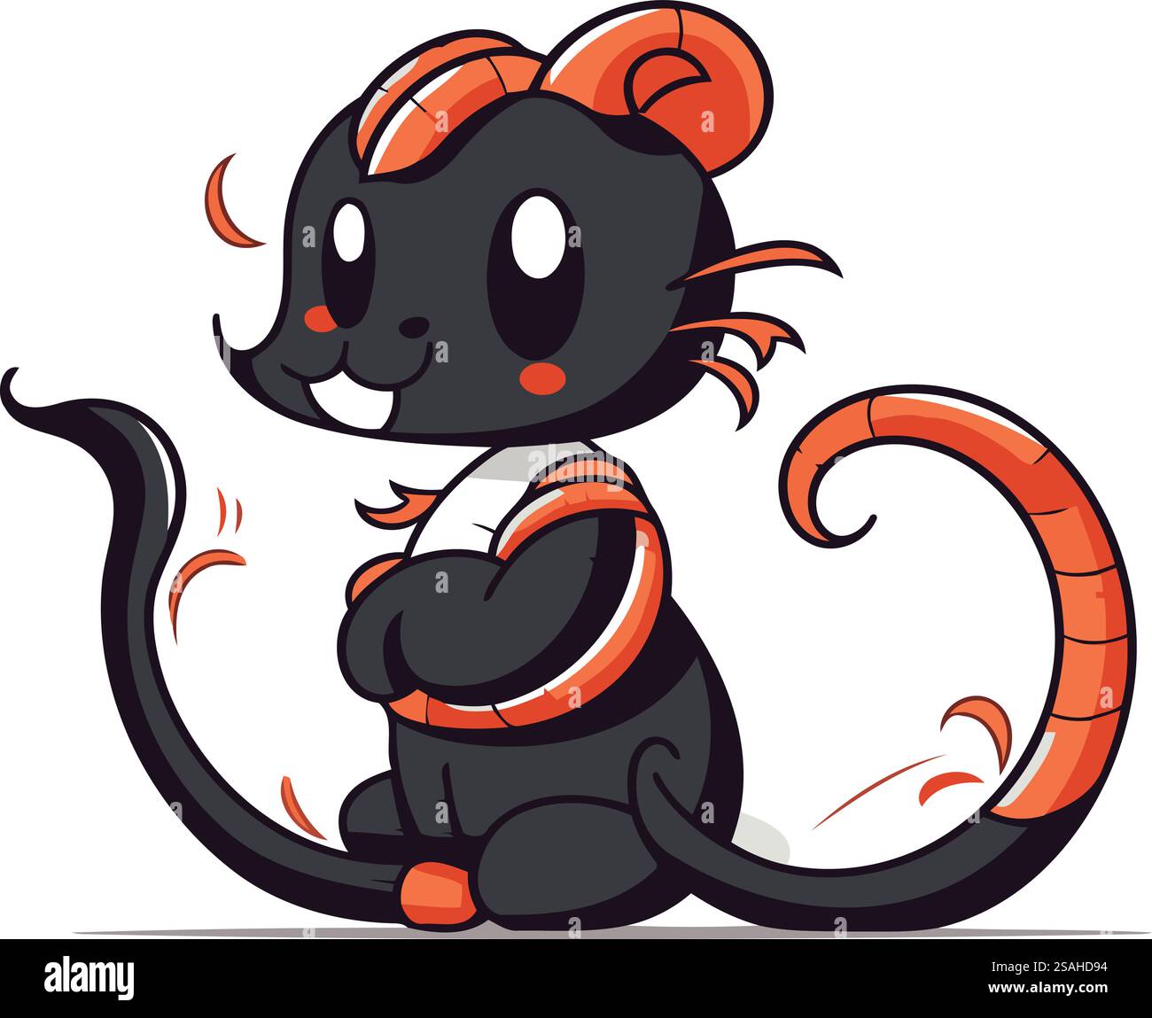 Cute cartoon mouse. Isolated on white background. Vector illustration ...