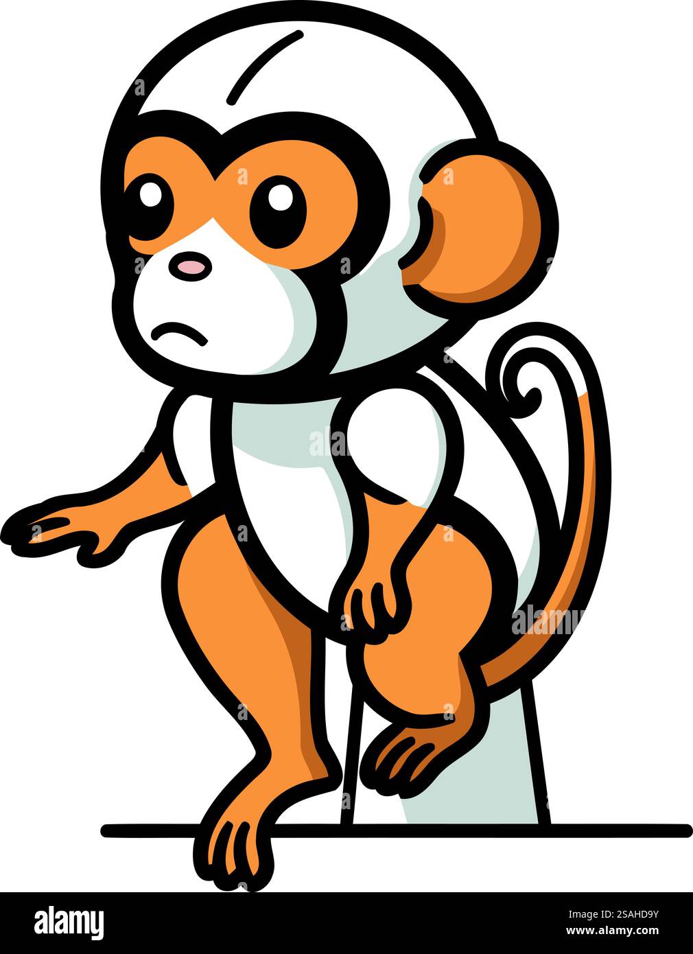 Monkey cartoon icon vector isolated on white background for your web ...