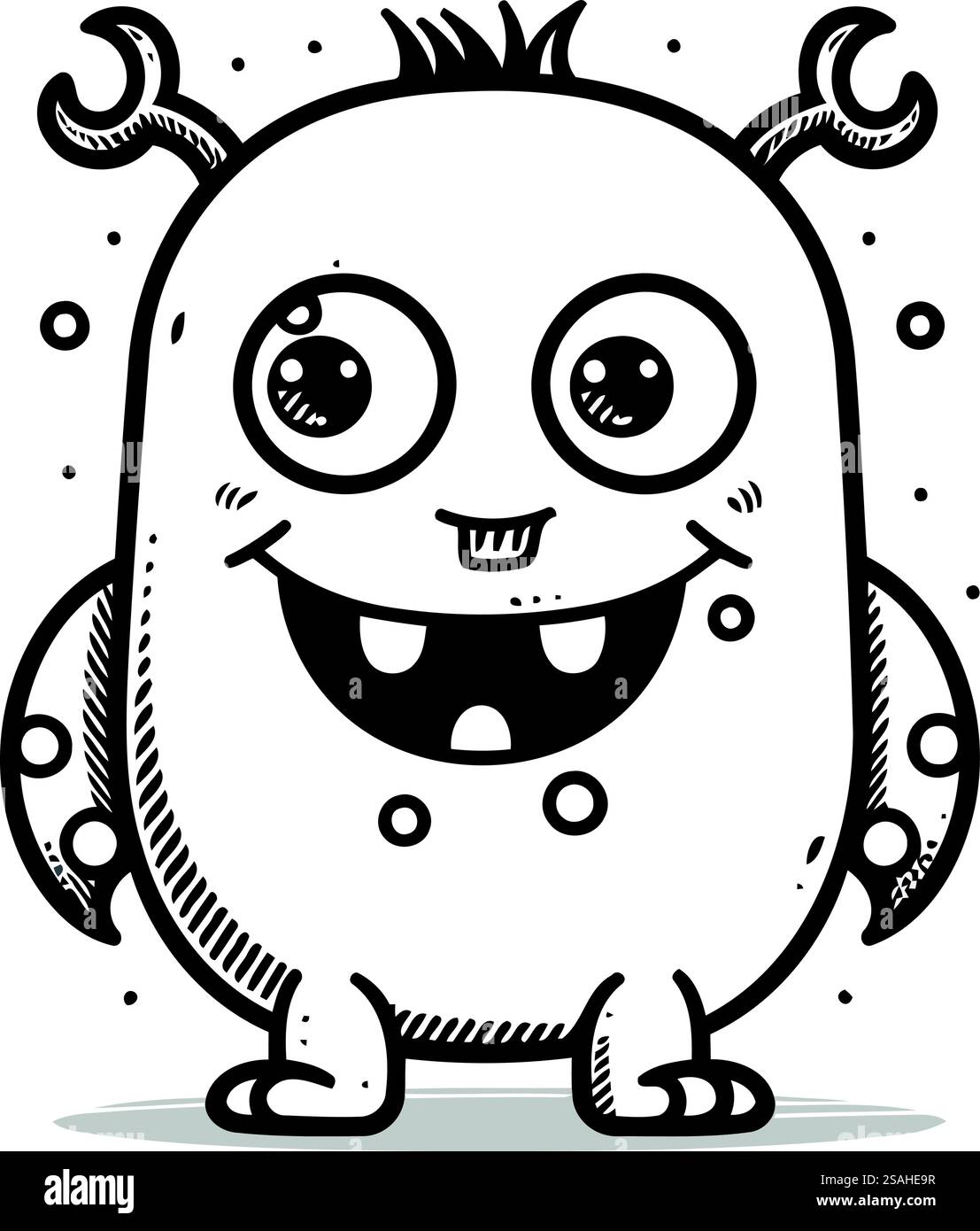 Alien face illustration in Stock Vector Images - Alamy